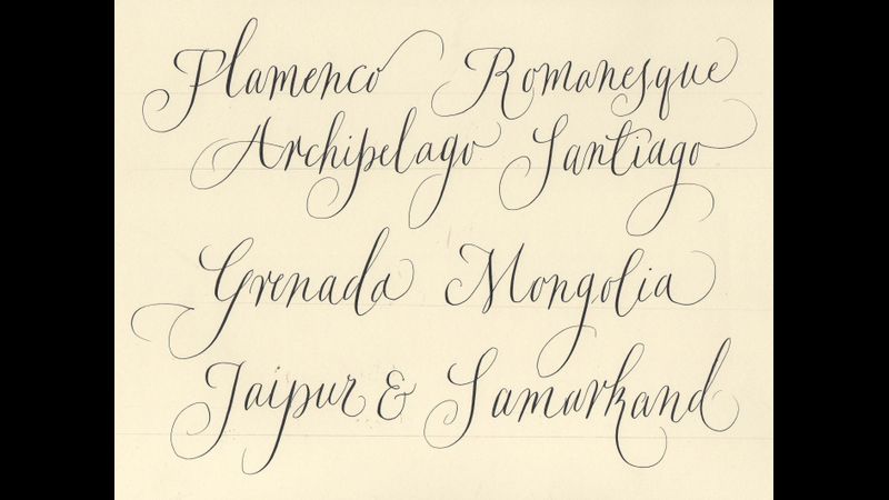 Calligraphy 'modern pointed pen cursive ' ( and many other scripts ...