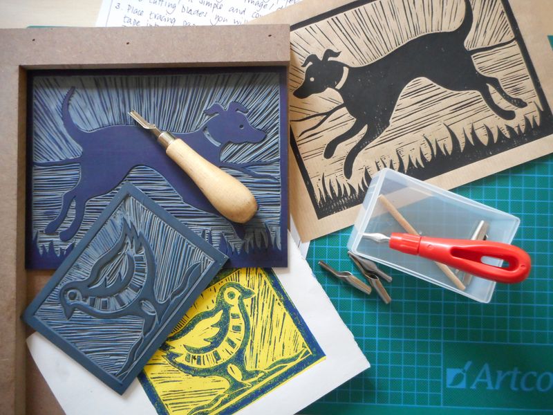 The First Cut - lino cutting for beginners & rusty printmakers