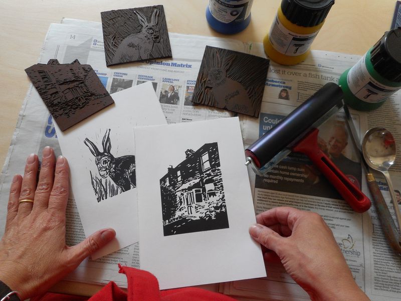 The First Cut - lino cutting for beginners & rusty printmakers